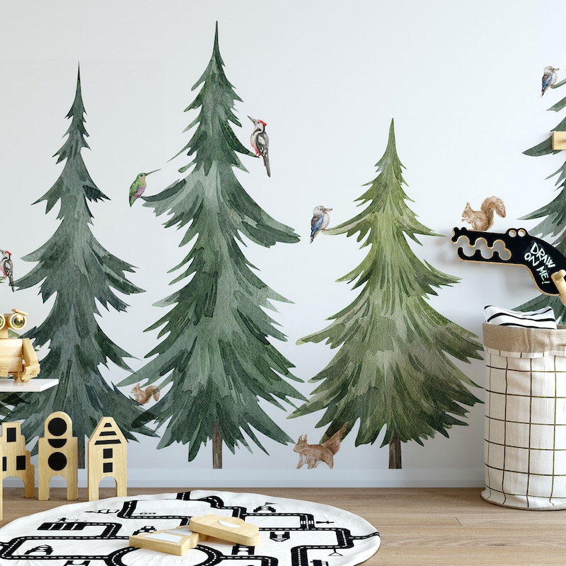 Forest Wall Decal - Etsy