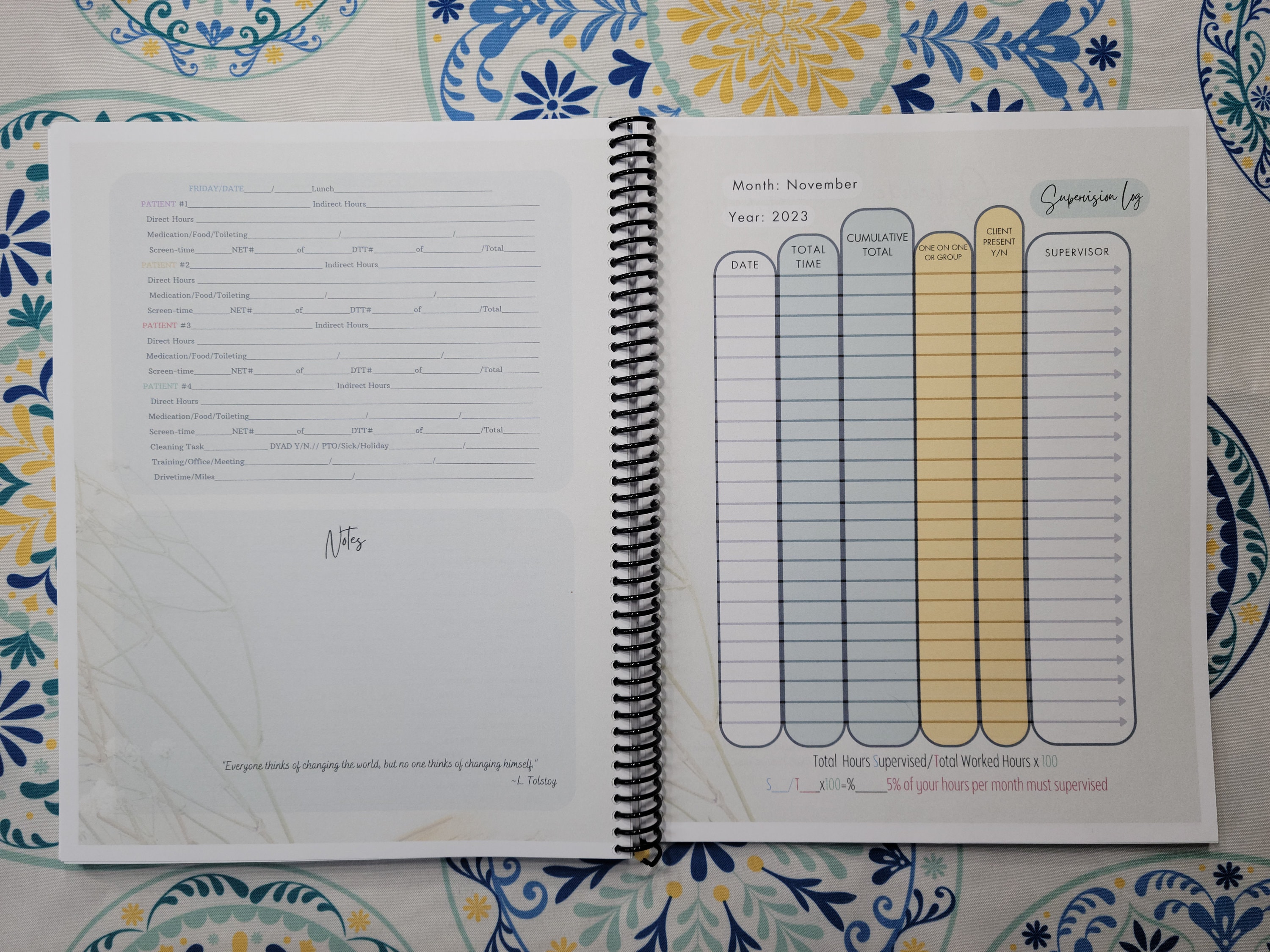 RBT Daily Tracker ABA Therapy Planner Registered - Etsy