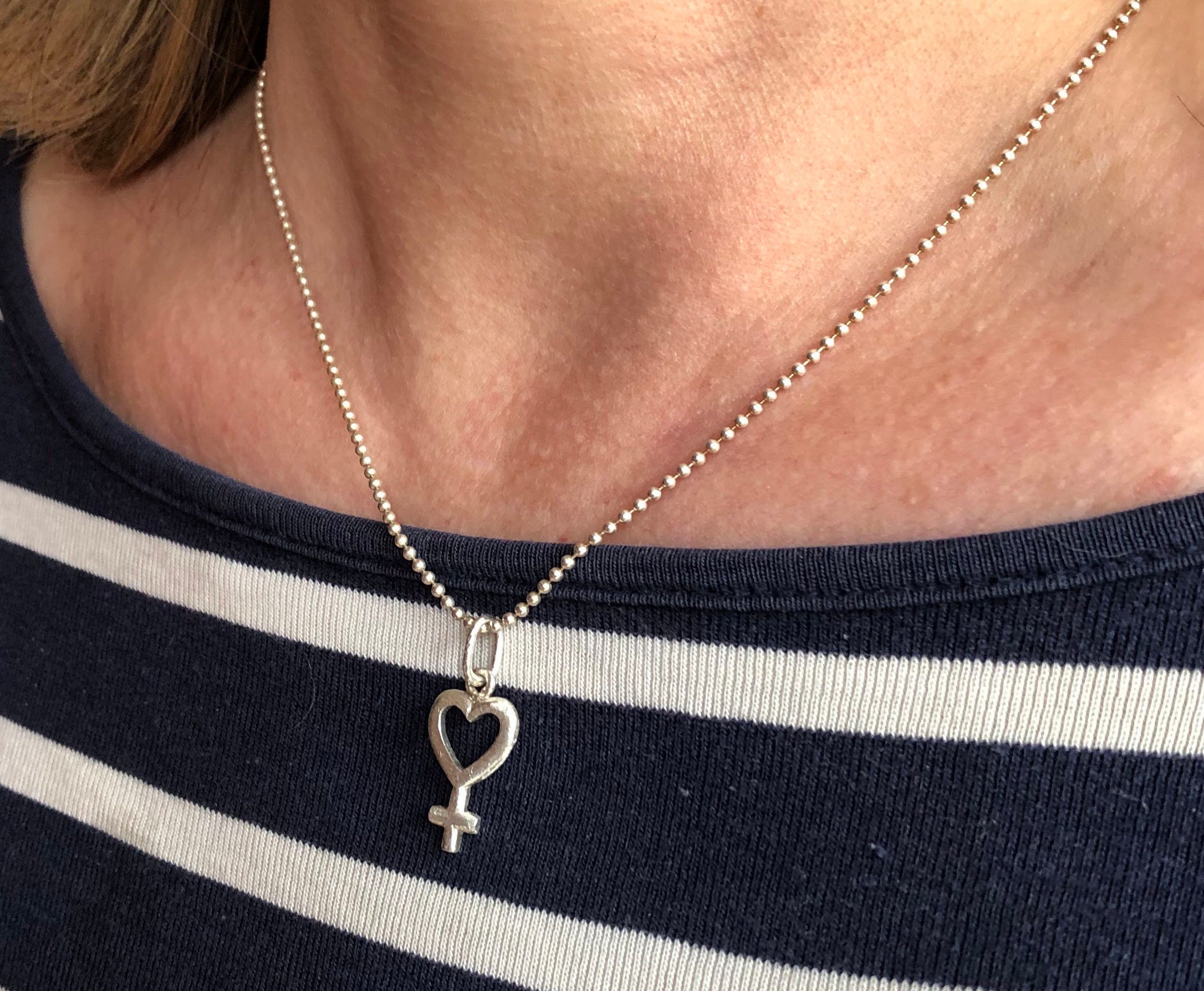 Female Symbol Necklace, Venus Symbol Necklace, Woman Symbol Charm ...