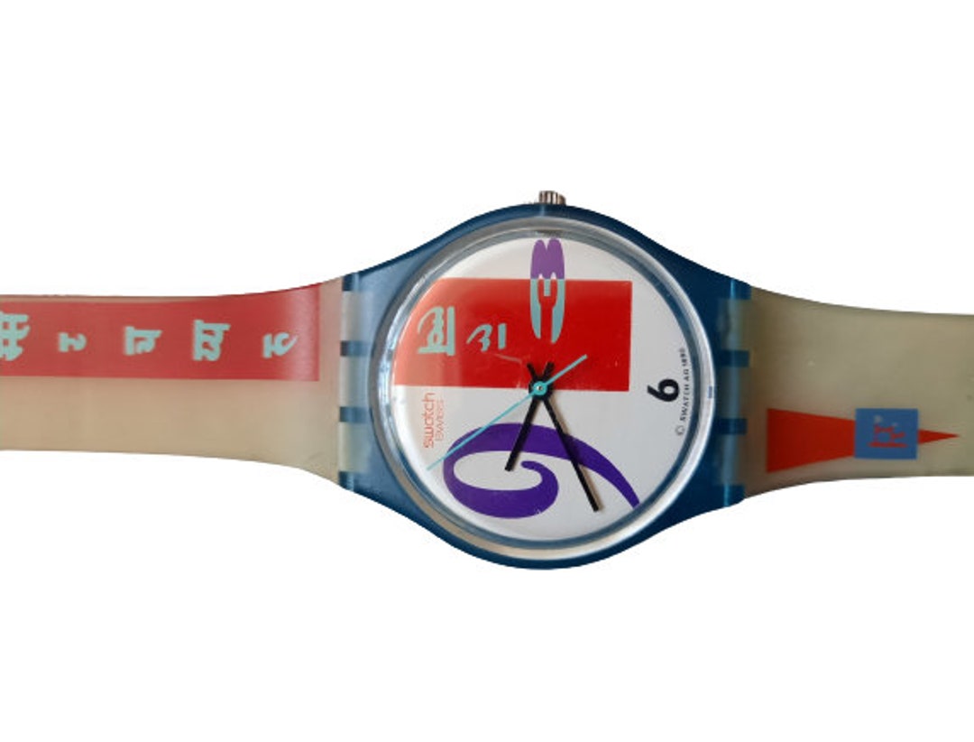 Vintage SWATCH bold Face GN 112 Collection Press - Etsy