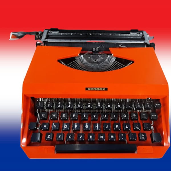 Orange Typewriter - Etsy