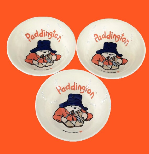 PADDINGTON BEAR Set 3 Ceramic cereal Bowls / Deep Plates. | Etsy