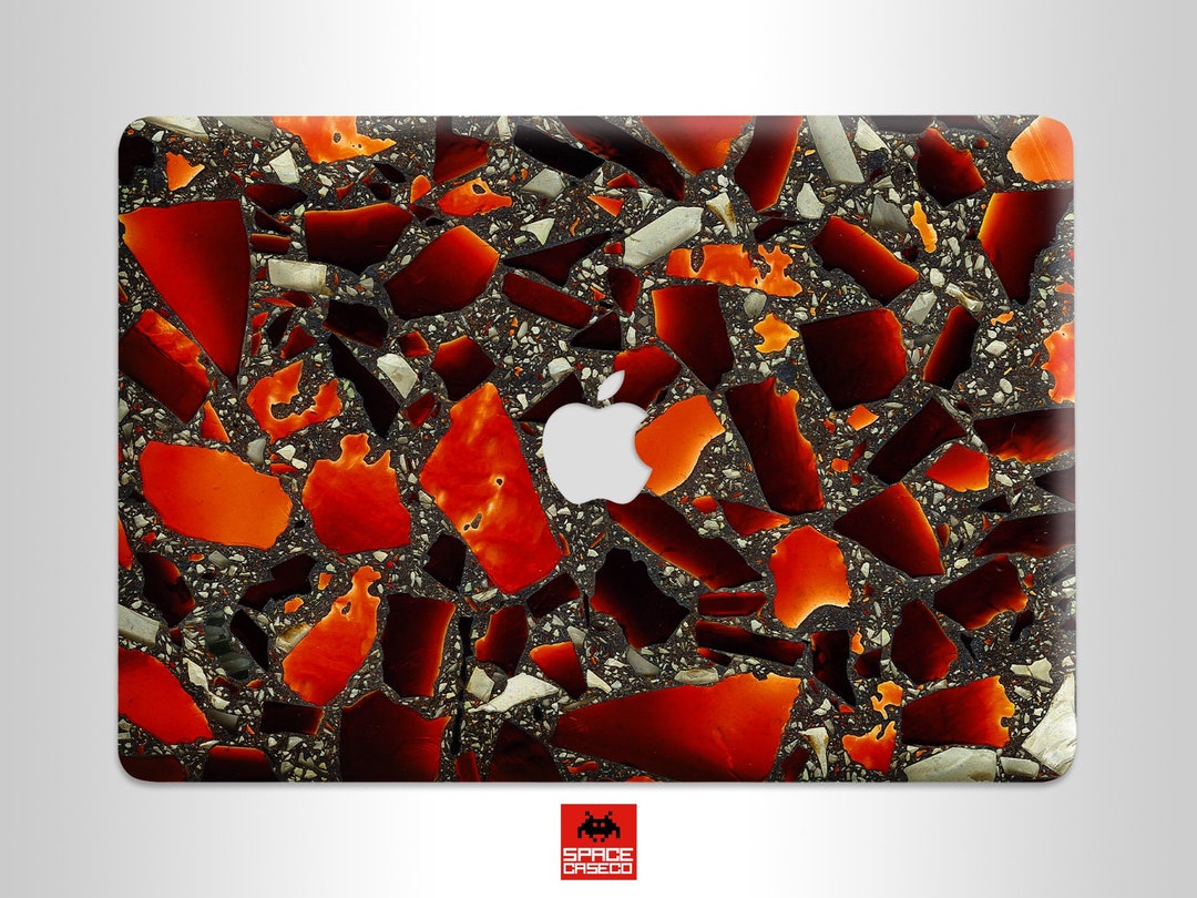 Red Mosaic Style MacBook Vinyl Decal Skin Protection Laptop Lava ...