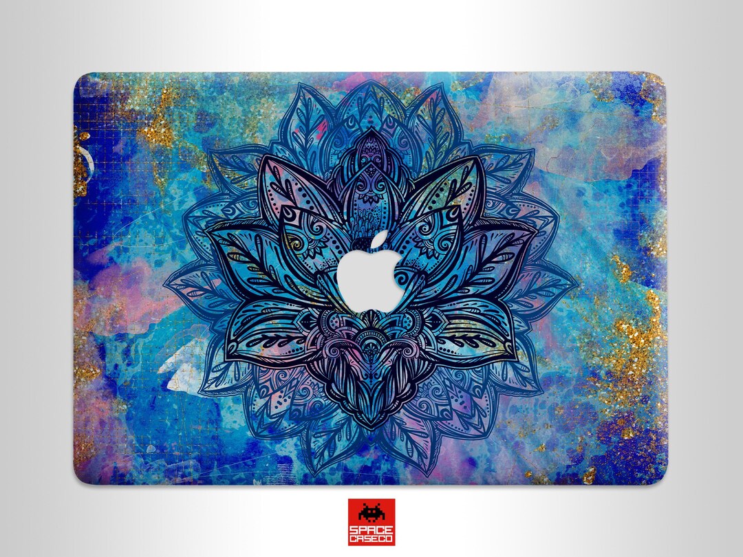 Blue Mandala Vinyl Sticker Protection for MacBook Keyboard Top Bottom ...