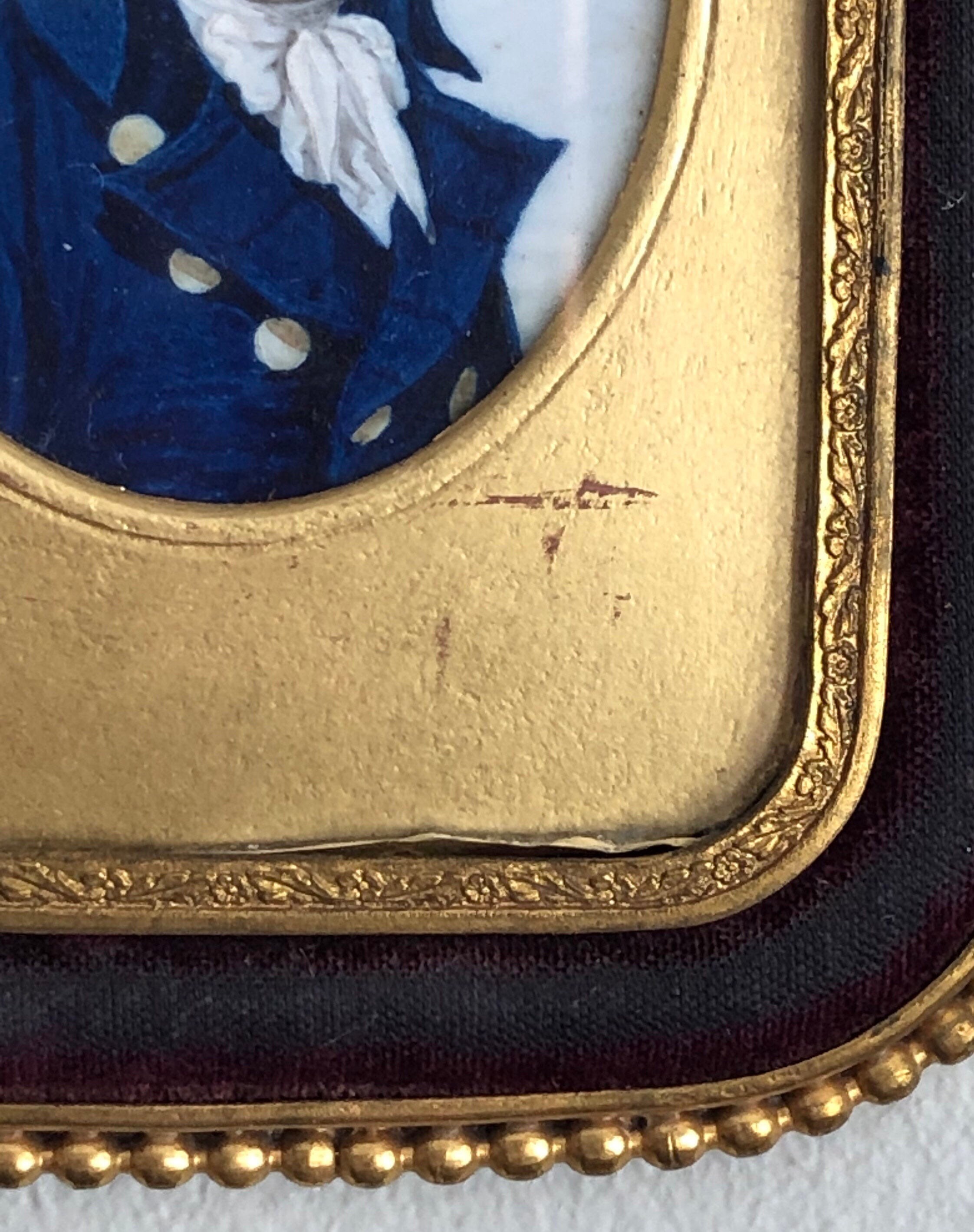 Antique Miniature Portrait Painting 19th Century 1800s Watercolor ...