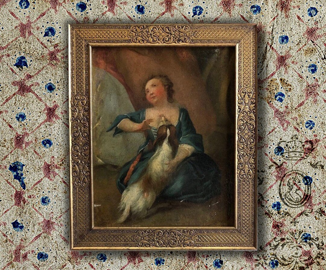 Antique Painting 18th Century French School Oil Painting on Canvas ...