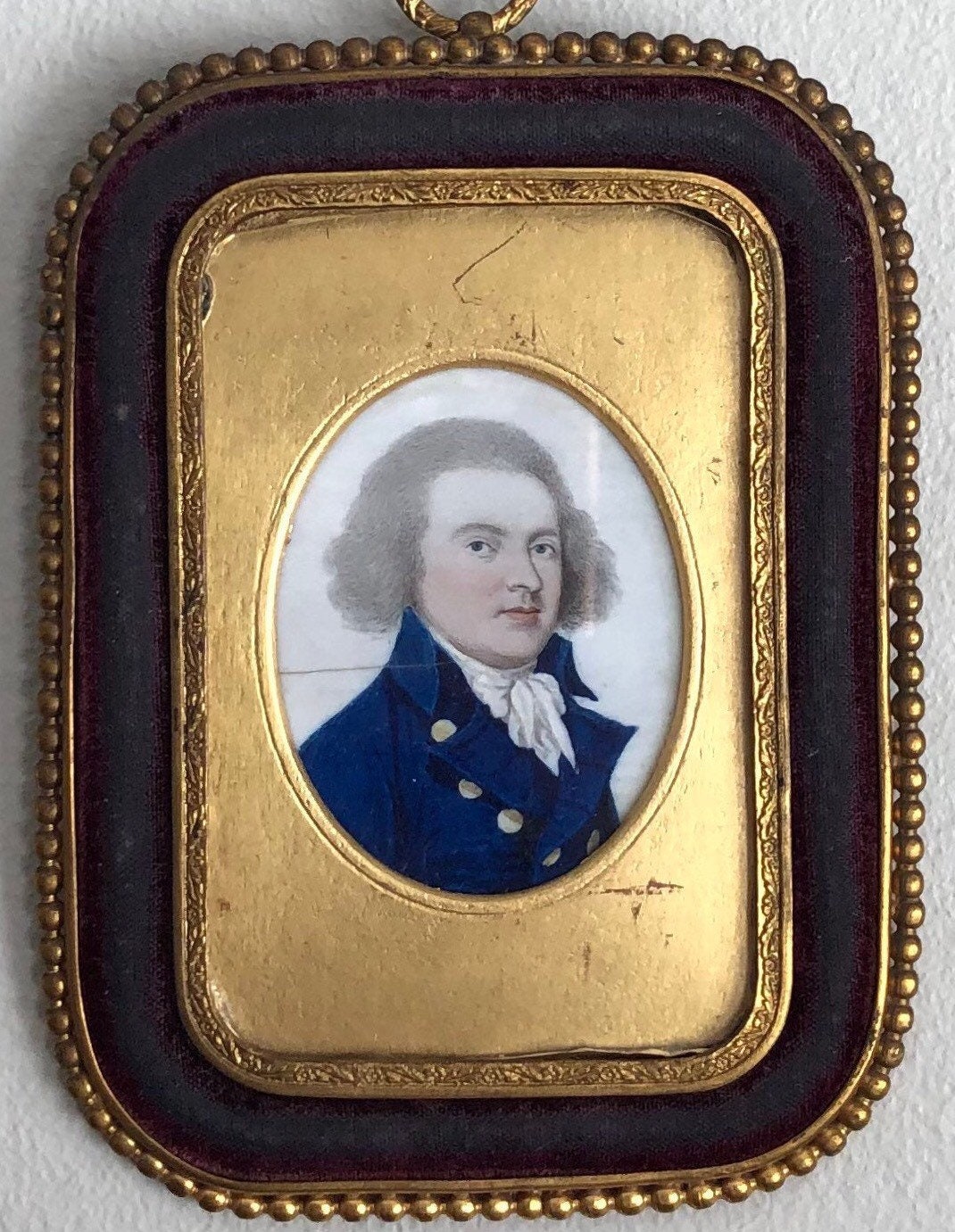 Antique Miniature Portrait Painting 19th Century 1800s Watercolor ...
