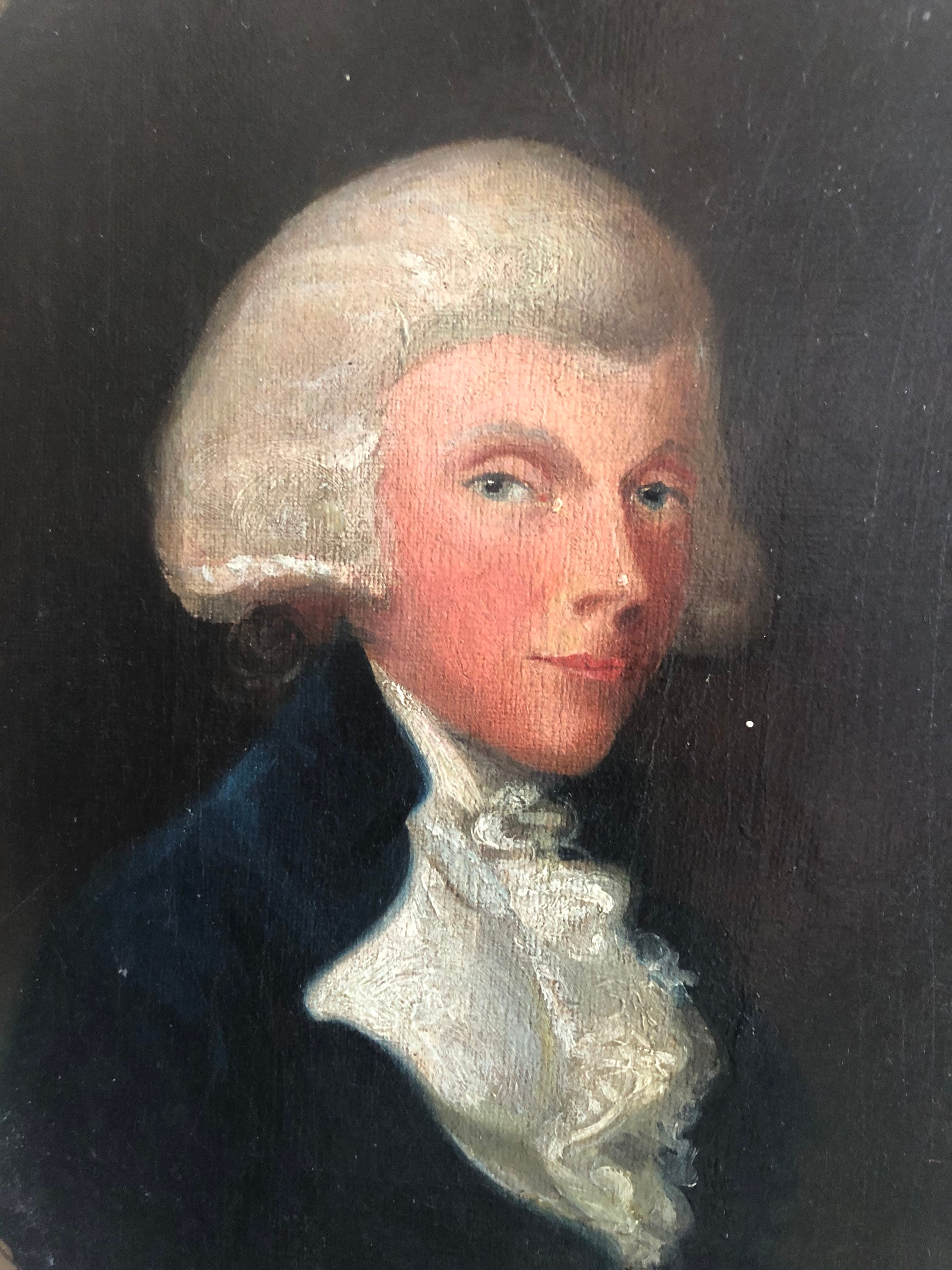 Antique 18th Century Portrait Painting English Painting Oil on Canvas ...