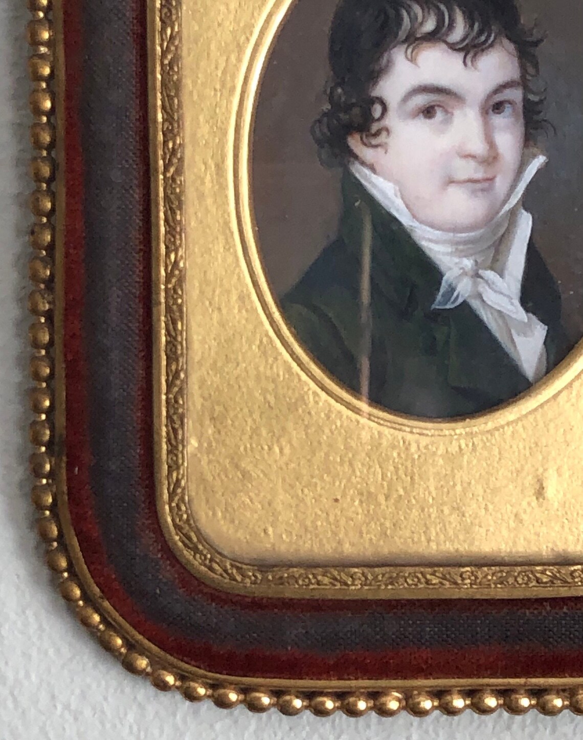Antique Miniature Portrait Painting 19th Century 1800s Watercolor ...