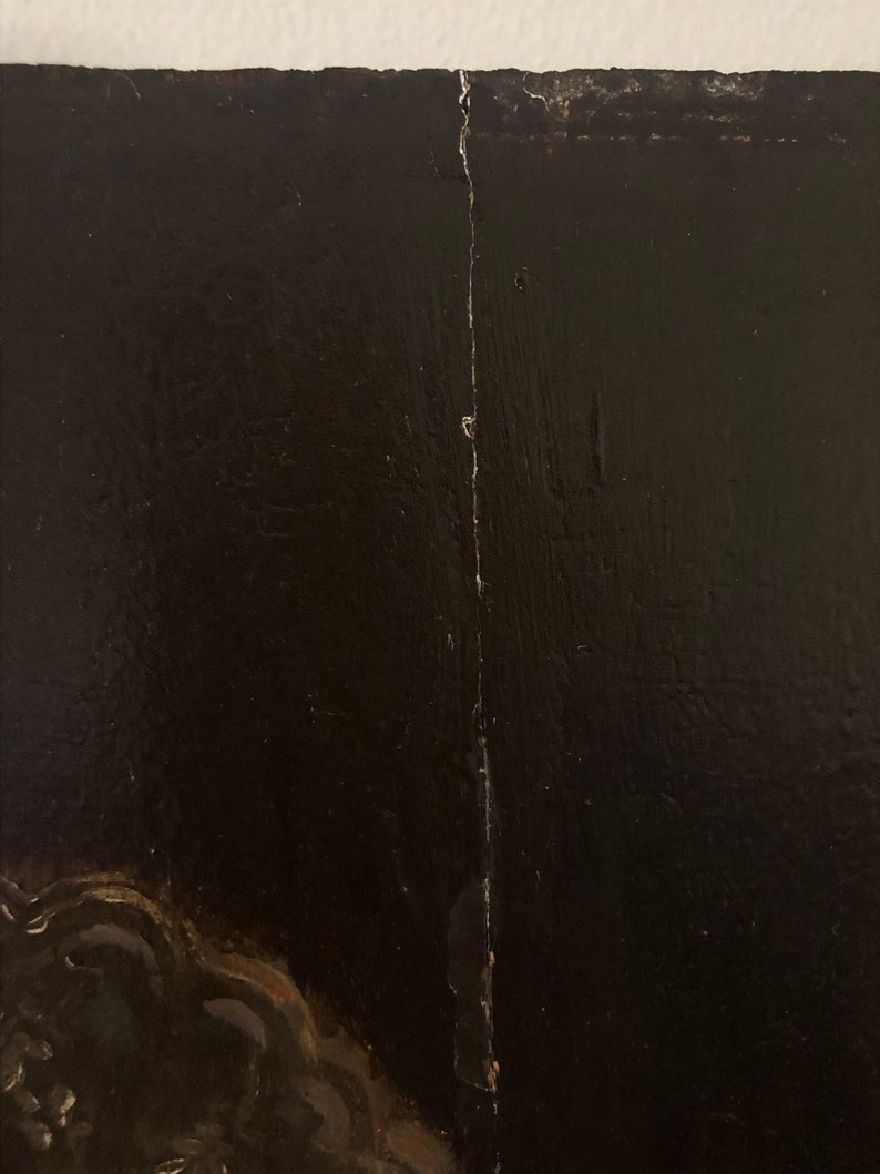 Antique Oil Painting Portrait Original Oil on Panel Painting LARGE ...