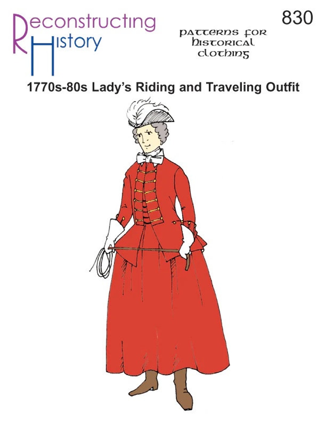 Reconstructing History RH830 1770s-1780s Lady's Riding Outfit Pattern ...