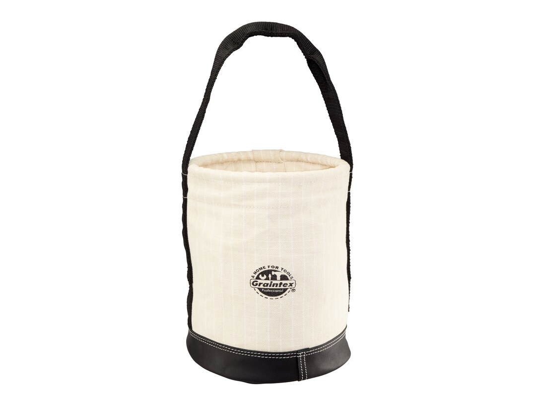 Graintex Canvas Utility Bucket Leather Bottom 9” X 15” - Etsy