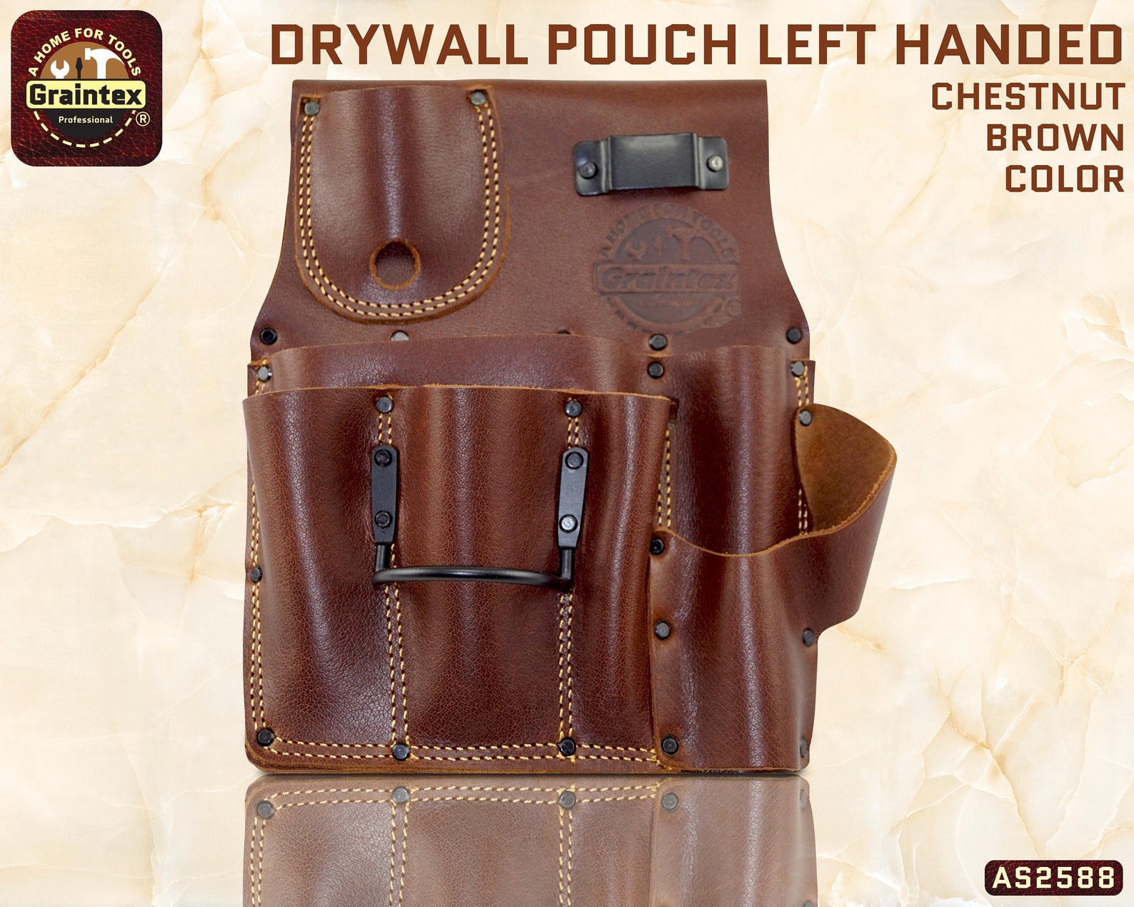 Graintex Drywall Pouch Ambassador Series Chestnut Brown Color Top Grain ...