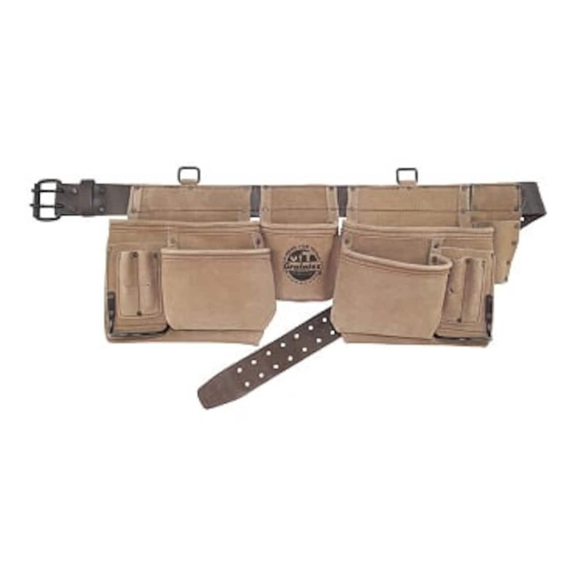 Graintex 12 Pocket Professional Tool Belt Beige Color Suede Leather - Etsy