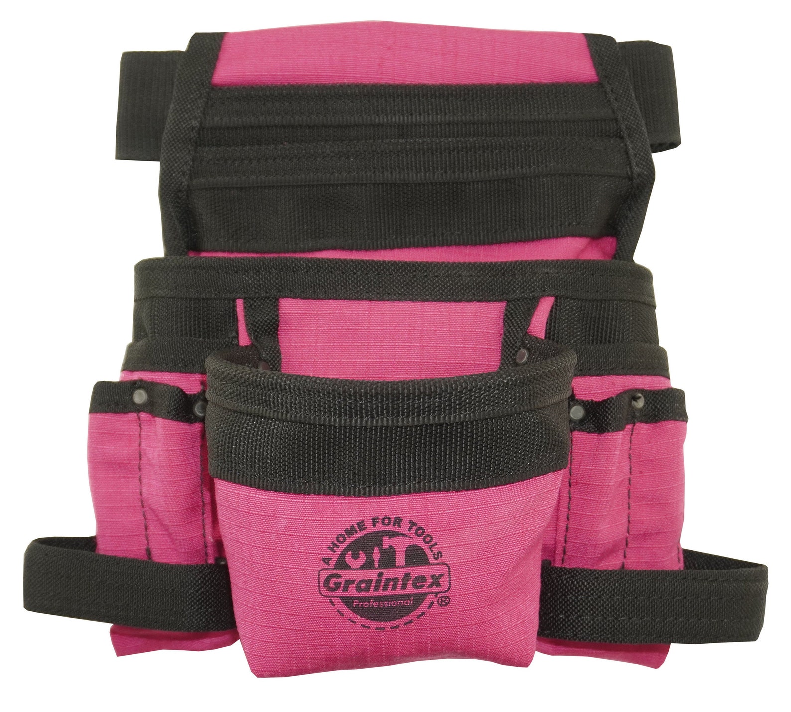 10 Pocket Finisher Pink Tool Pouch W/ Rip-stop Canvas & 2 Webbing Belt ...