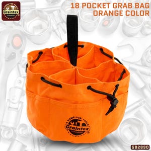 Yellow Canvas Grab Bag Organizer 18 Pockets Drawstring - Etsy