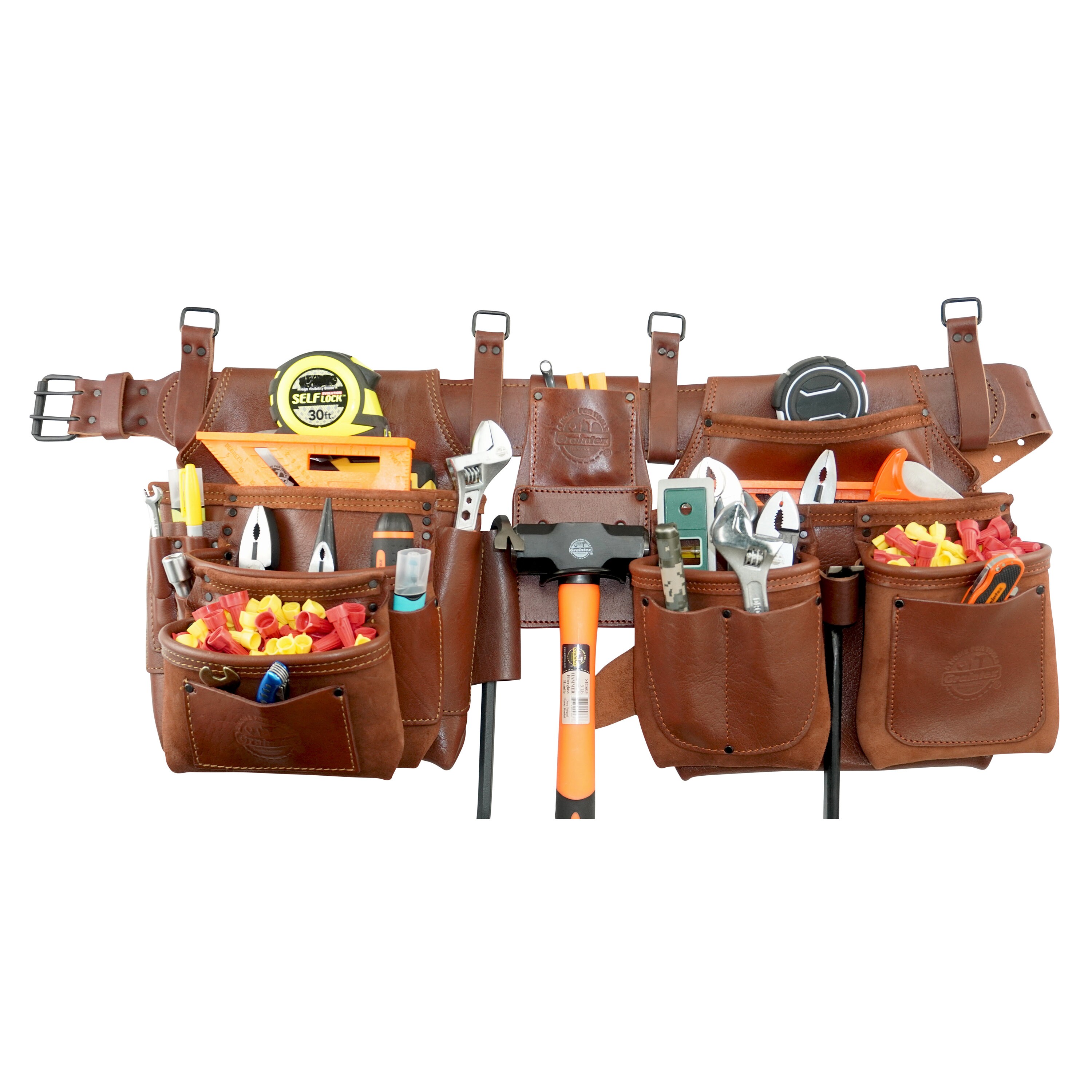 Graintex 4 Piece 18 Pocket Framer's Tool Belt Combo Ambassador Series ...