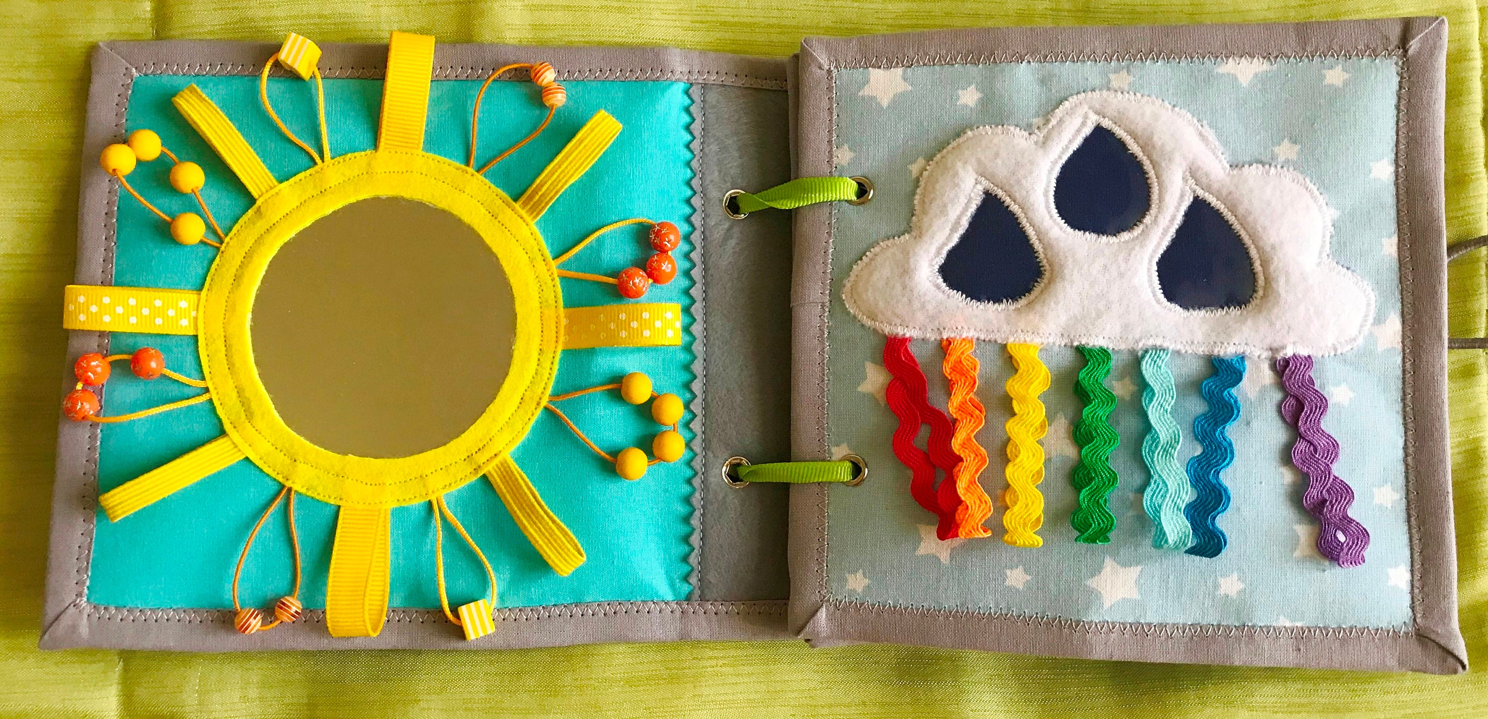 Mini libro sensorial para niños pequeños Libro ocupado de tela - Etsy ...