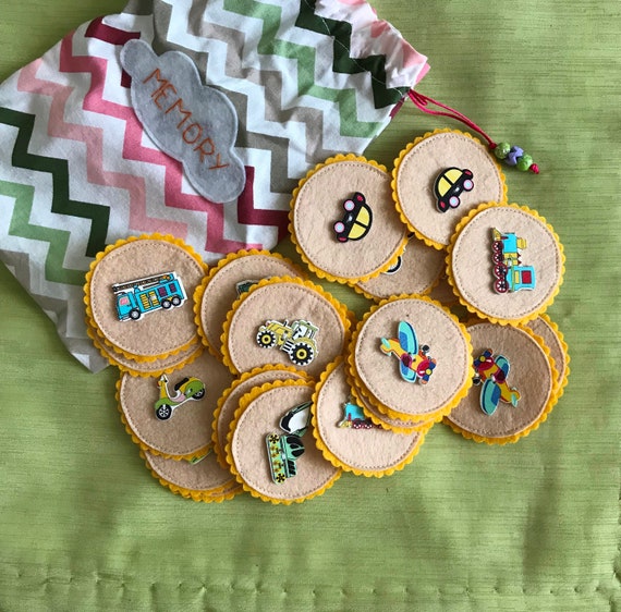 Transport Felt Memory Game for Kids Fabric Memory Matching | Etsy
