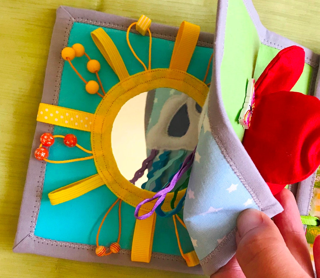 Toddler Mini Sensory Book Fabric Busy Book Felt Quiet Book Soft Texture ...