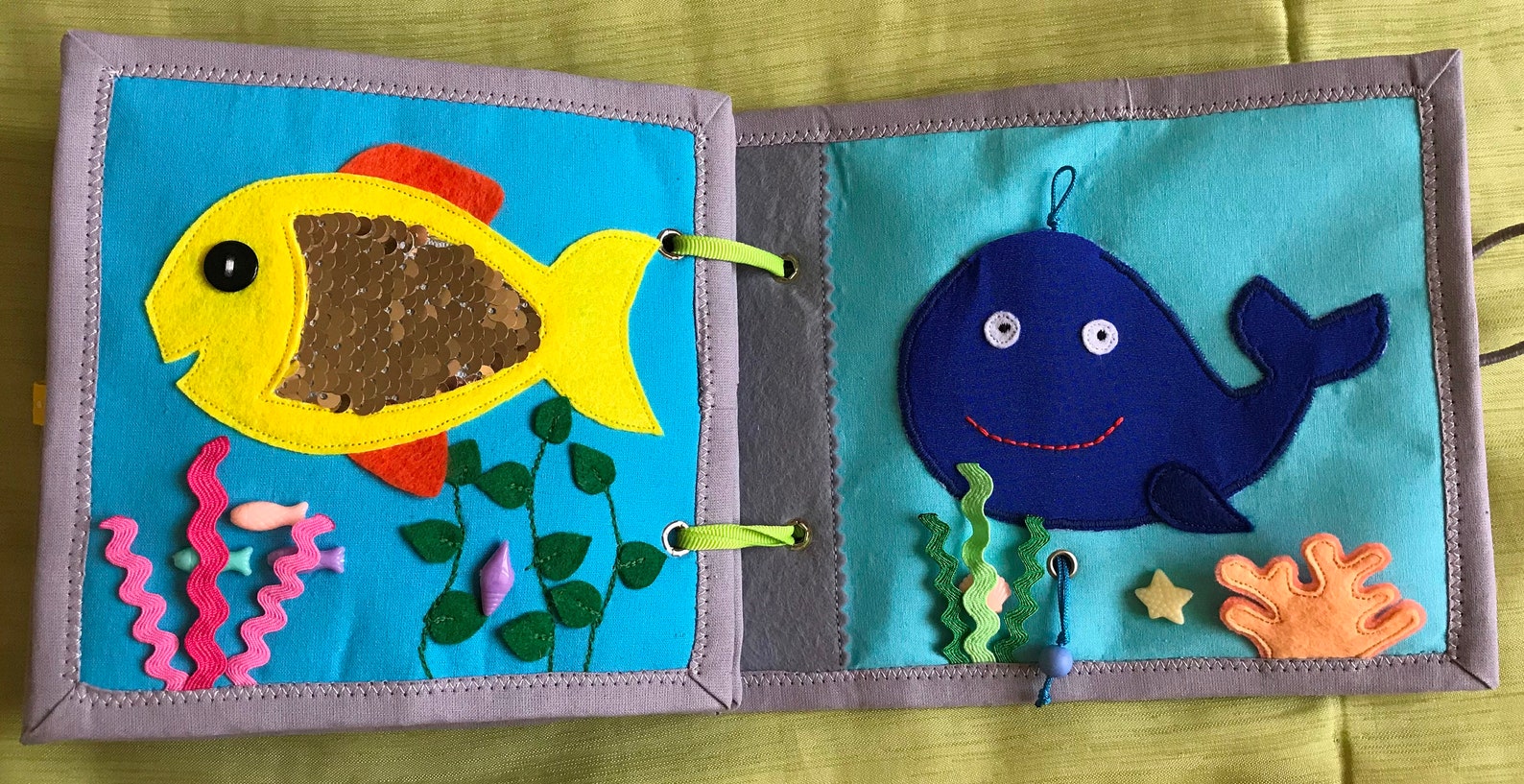 Toddler Mini Sensory Book Fabric Busy Book Felt Quiet Book - Etsy