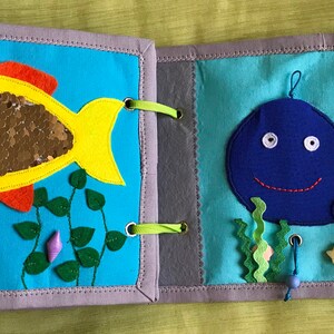 Toddler Mini Sensory Book Fabric Busy Book Felt Quiet Book Soft Texture ...