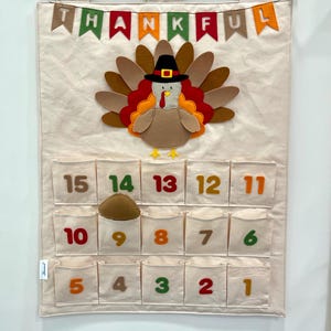 Thanksgiving Advent Calendar Kids Thanksgiving Countdown Fall Wall ...