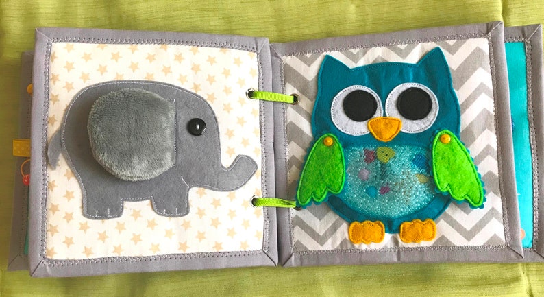 Toddler mini sensory book Fabric busy book Felt quiet book | Etsy