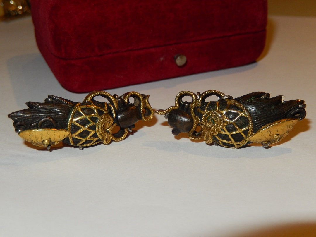 Vintage Japanese Mix Metal Shakudo Silver Gold Bronze Cufflinks - Etsy