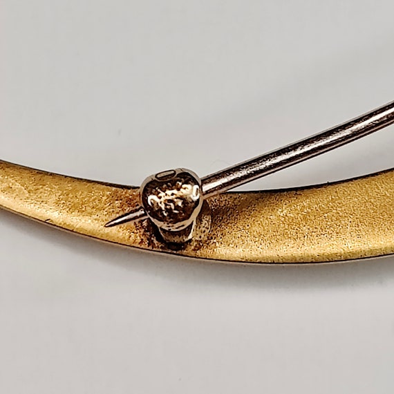 Antique Art Nouveau 10k Gold Signed Crescent Moon Se… - Gem Antique Art Nouveau 10k Gold Signed Crescent Moon Se… - Gem