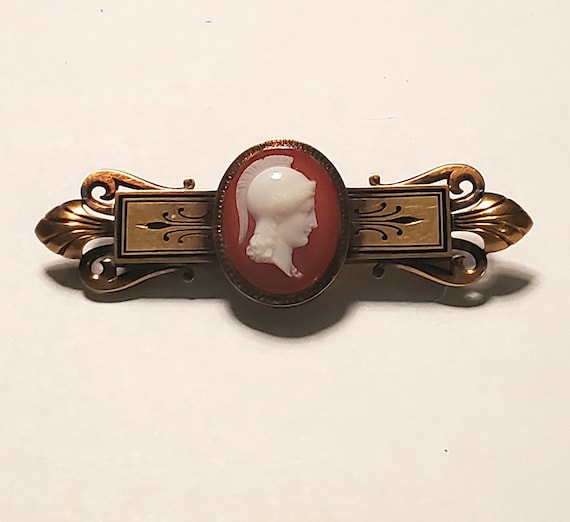 Rare Antique Victorian French 18k Gold Hard Stone Cam… - Gem