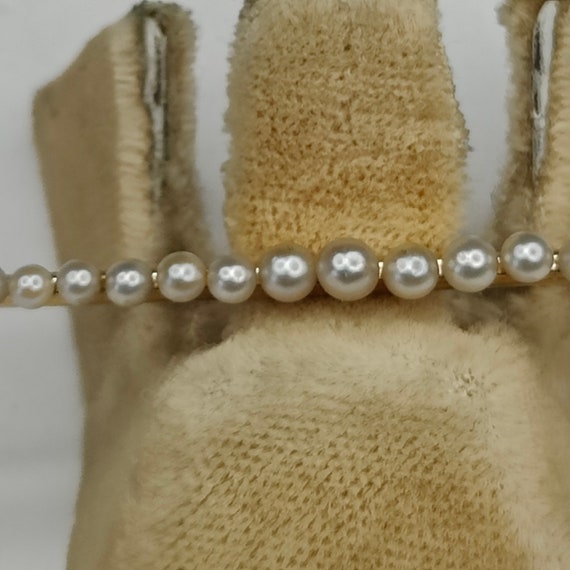 Antique 14k Gold Graduated Seed Pearl Bar Pin - Gem