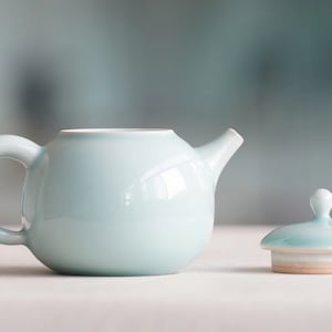 Green Ceramic Teapot ,clay Teapot, Handmade Teapot With Infuser and ...