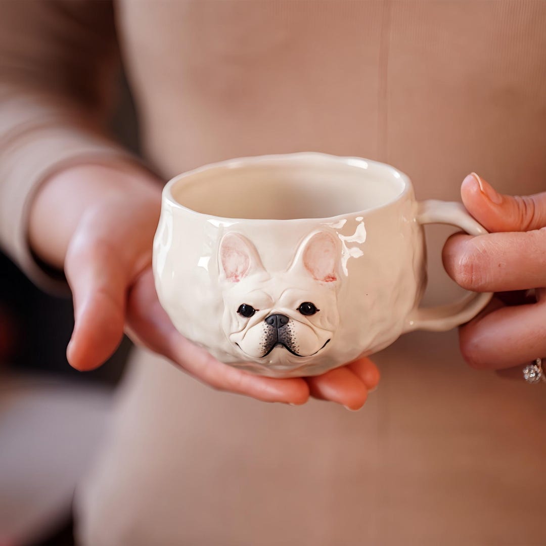 French Bulldog Espresso Cup | 7 OZ Handcrafted Ceramic Dog Mug | Unique ...