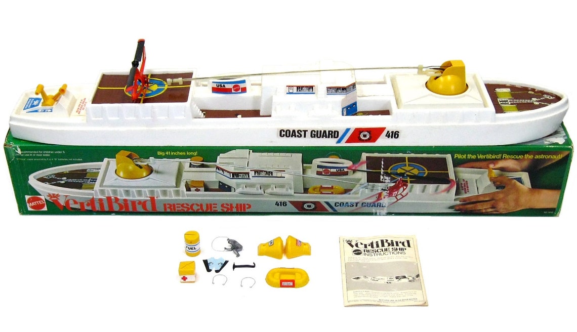 Vintage Mattel VertiBird Coast Guard Rescue Ship Helicopter | Etsy