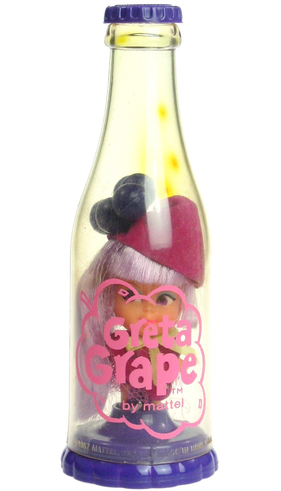 Vintage 1968 Mattel Liddle Kiddles Greta Grape Soda Pop Cola Doll With ...