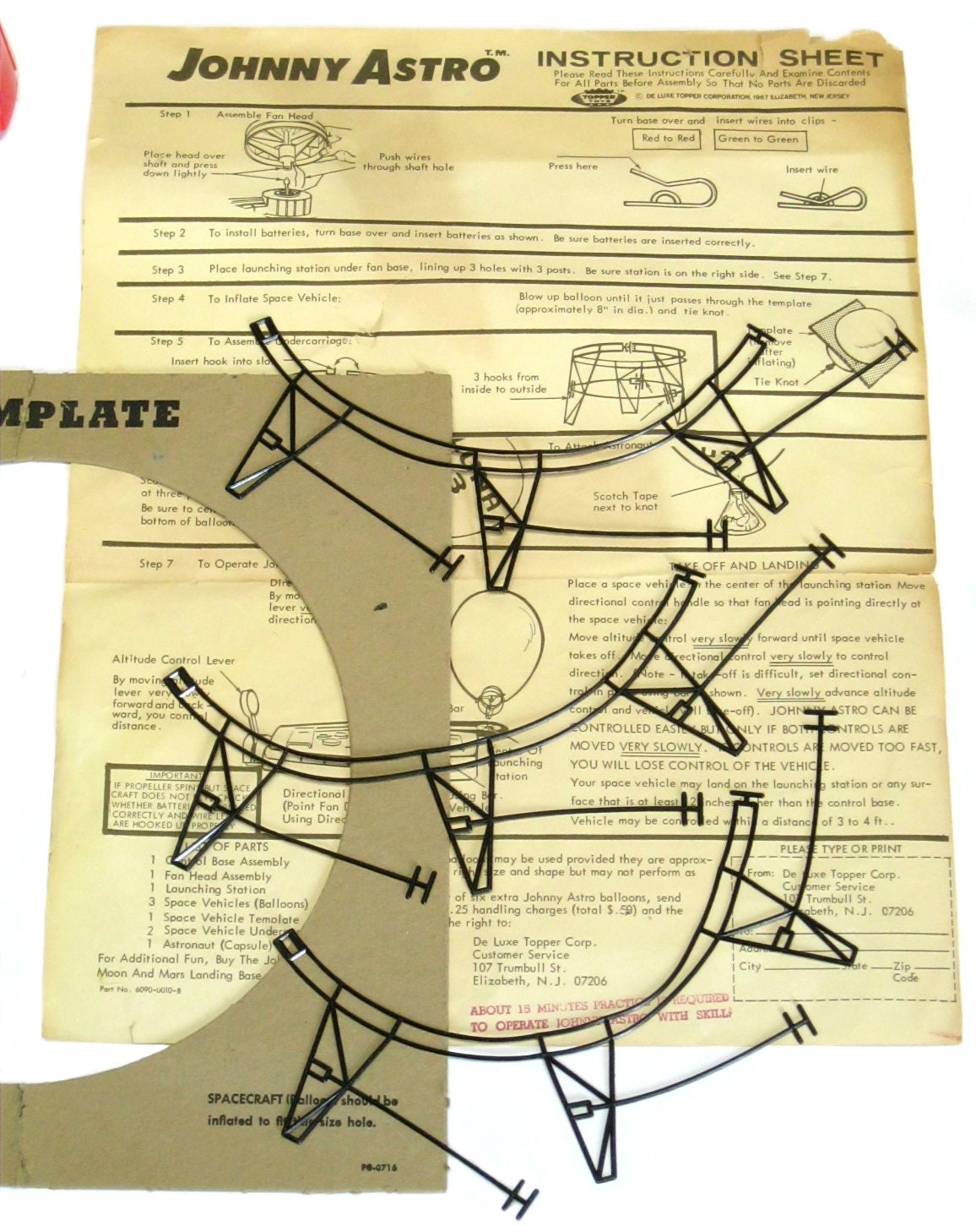 Vintage 1967 Johnny Astro Controlled Space Flight Command Center W/box ...