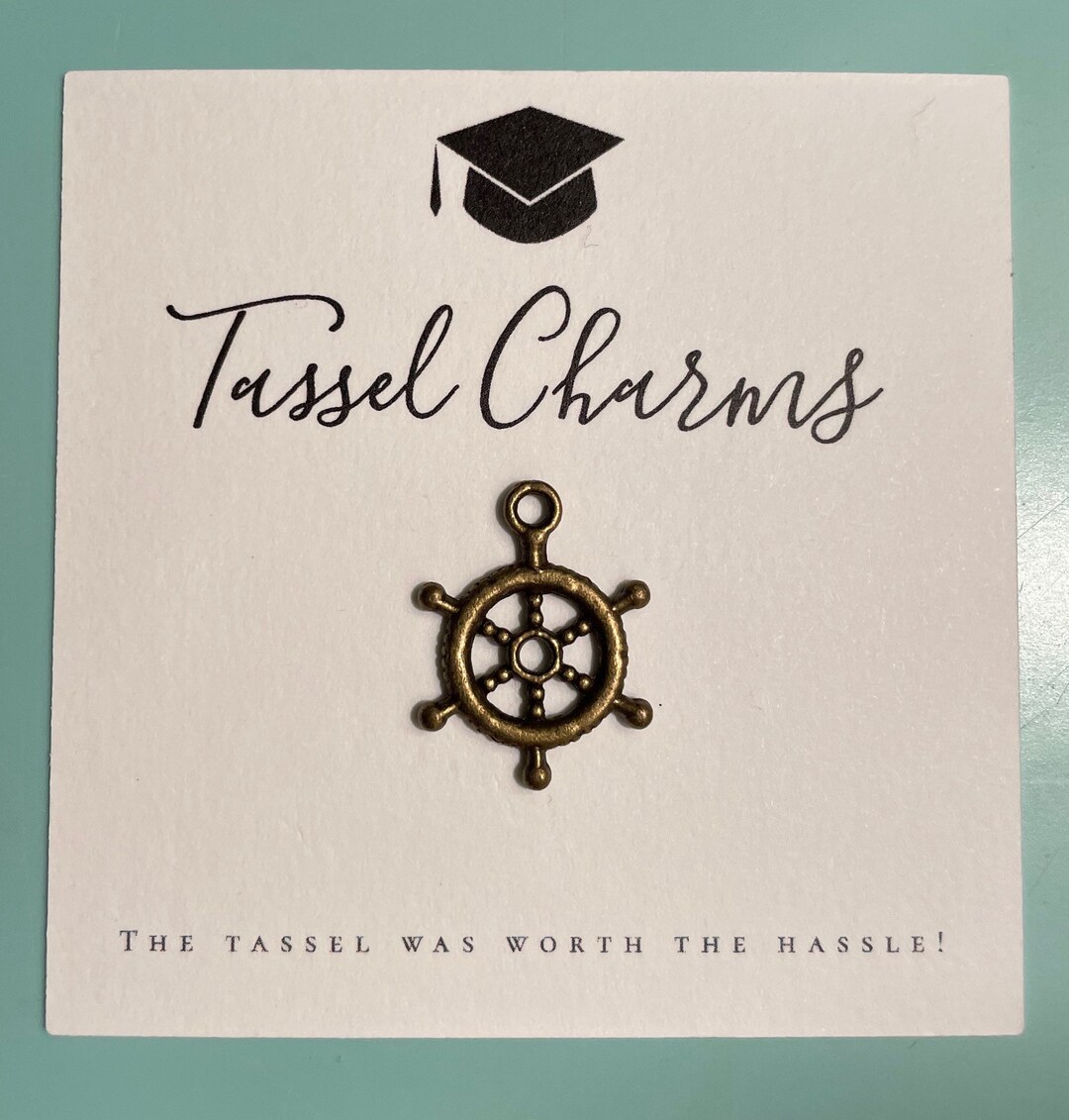 Graduation Tassel Charms Ship's Wheel/nrotc/navy/marine Science - Etsy