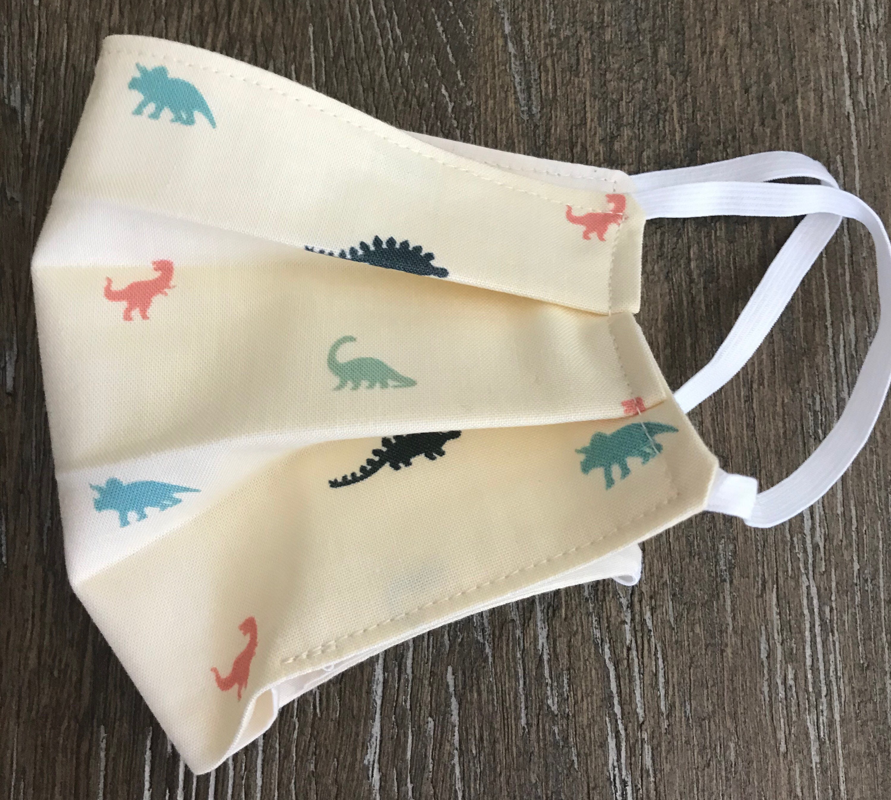 Dinosaur Face Mask With Elastic Ear Loops in Adult and Kids - Etsy