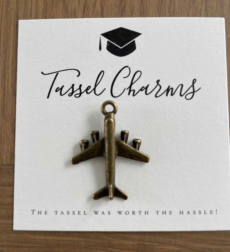 Airplane Graduation Tassel Charm: Aviation Gift - Etsy