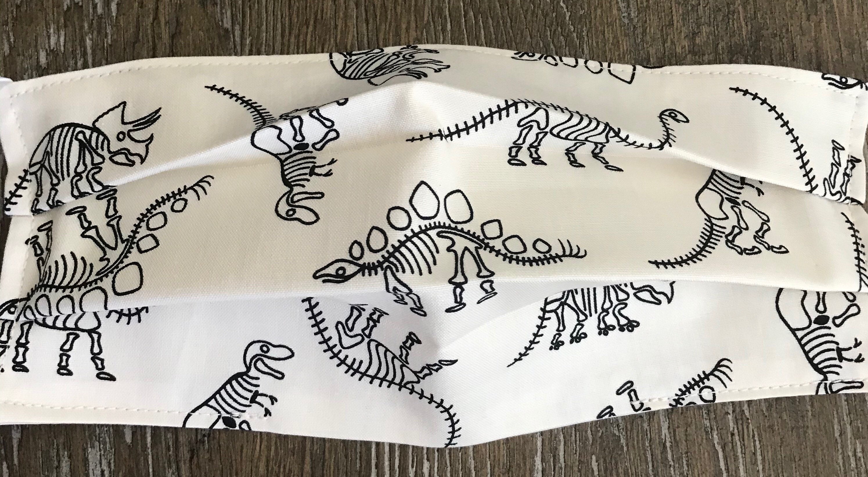 Dinosaur Face Mask With Elastic Ear Loops in Adult and Kids - Etsy