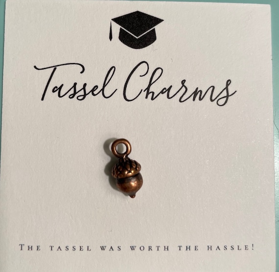 Graduation Tassel Charms Acorn/elon University/suny College - Etsy