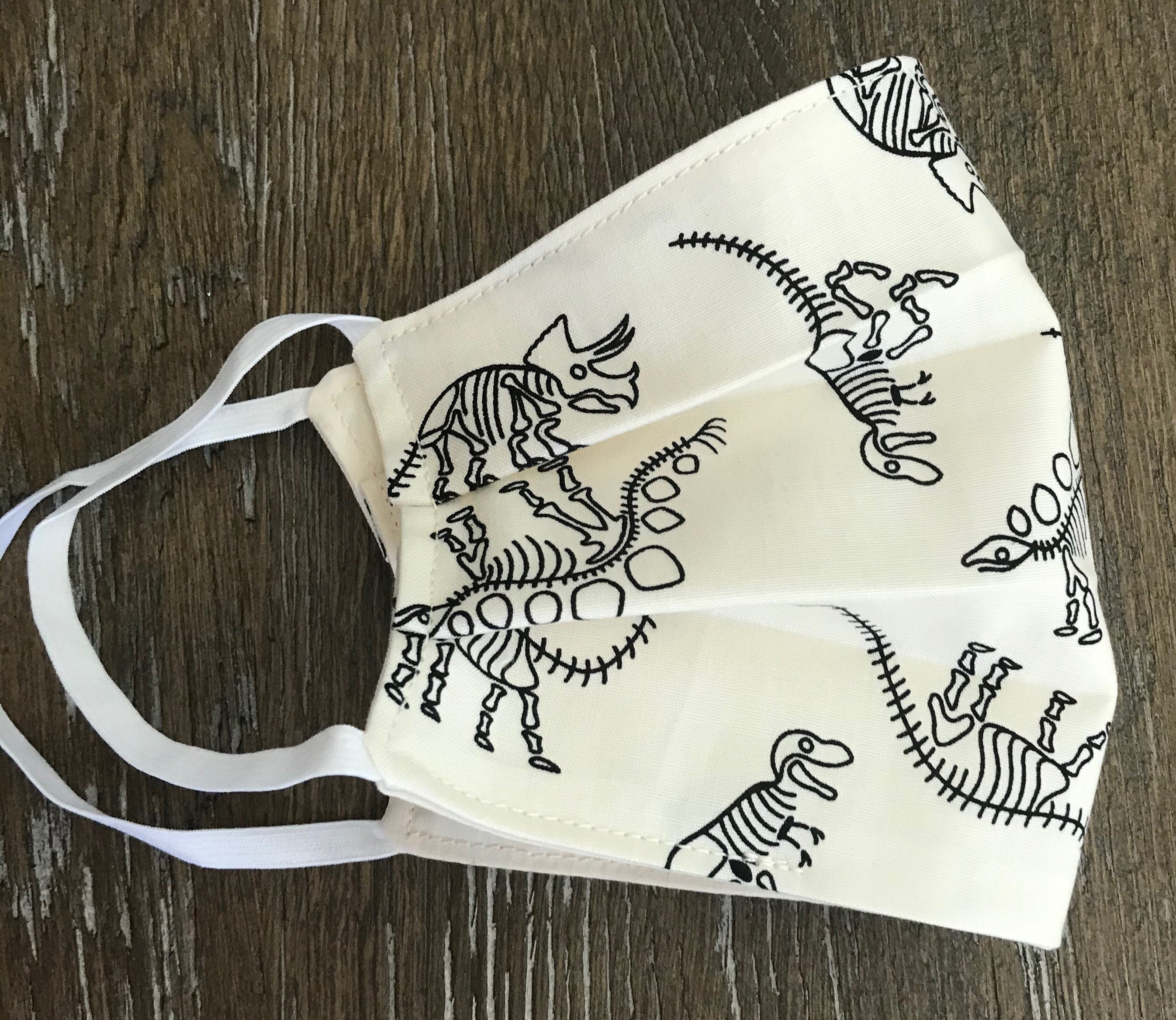 Dinosaur Face Mask With Elastic Ear Loops in Adult and Kids - Etsy