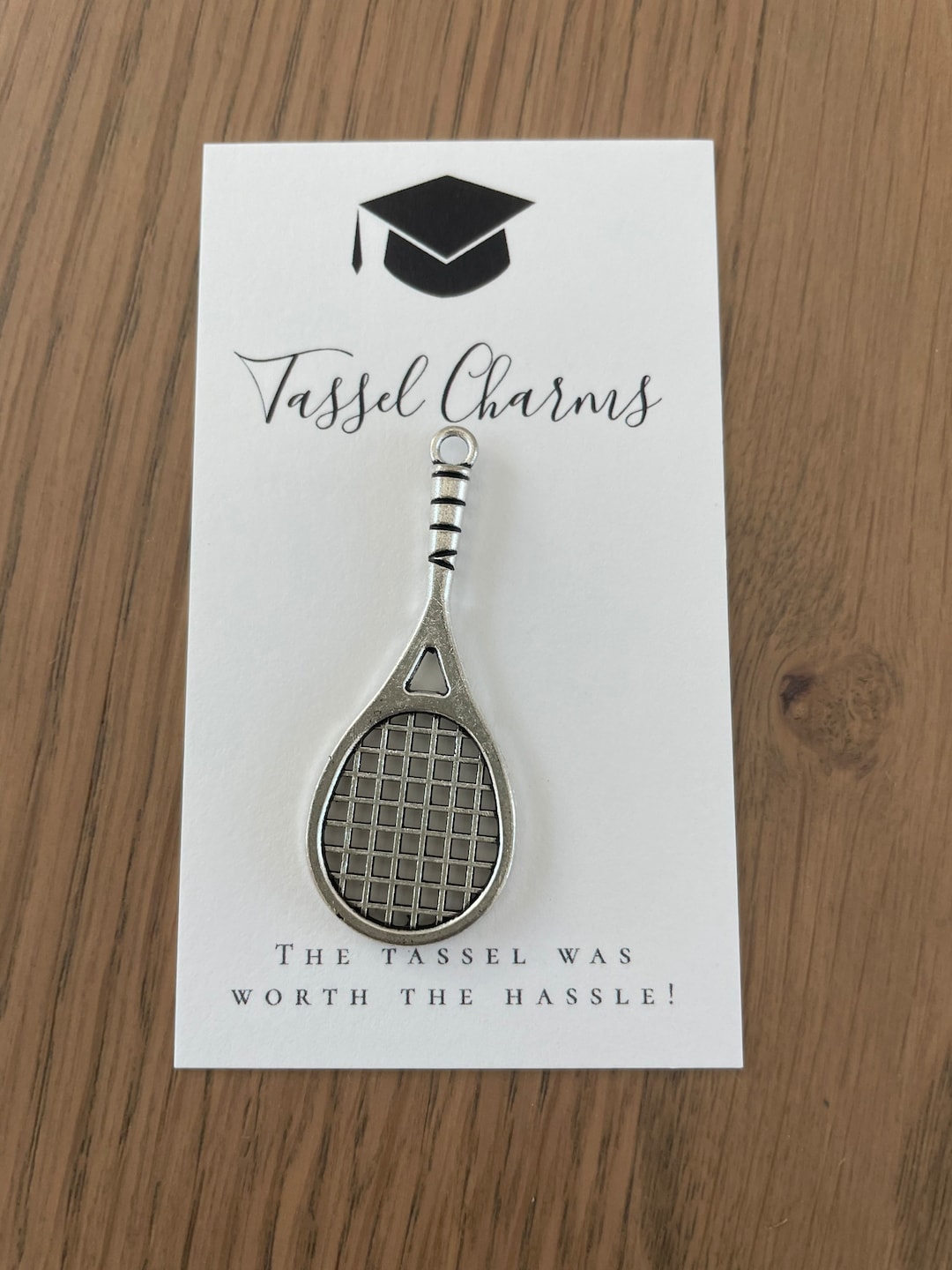 Tennis Racket Graduation Cap Tassel Charm: Keepsake Gift - Etsy