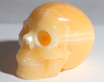 Gorgeous Orange Calcite Crystal Skull - Etsy UK