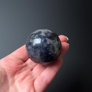 Blood Iolite Sphere | Sunstone Iolite Crystal Sphere - Etsy