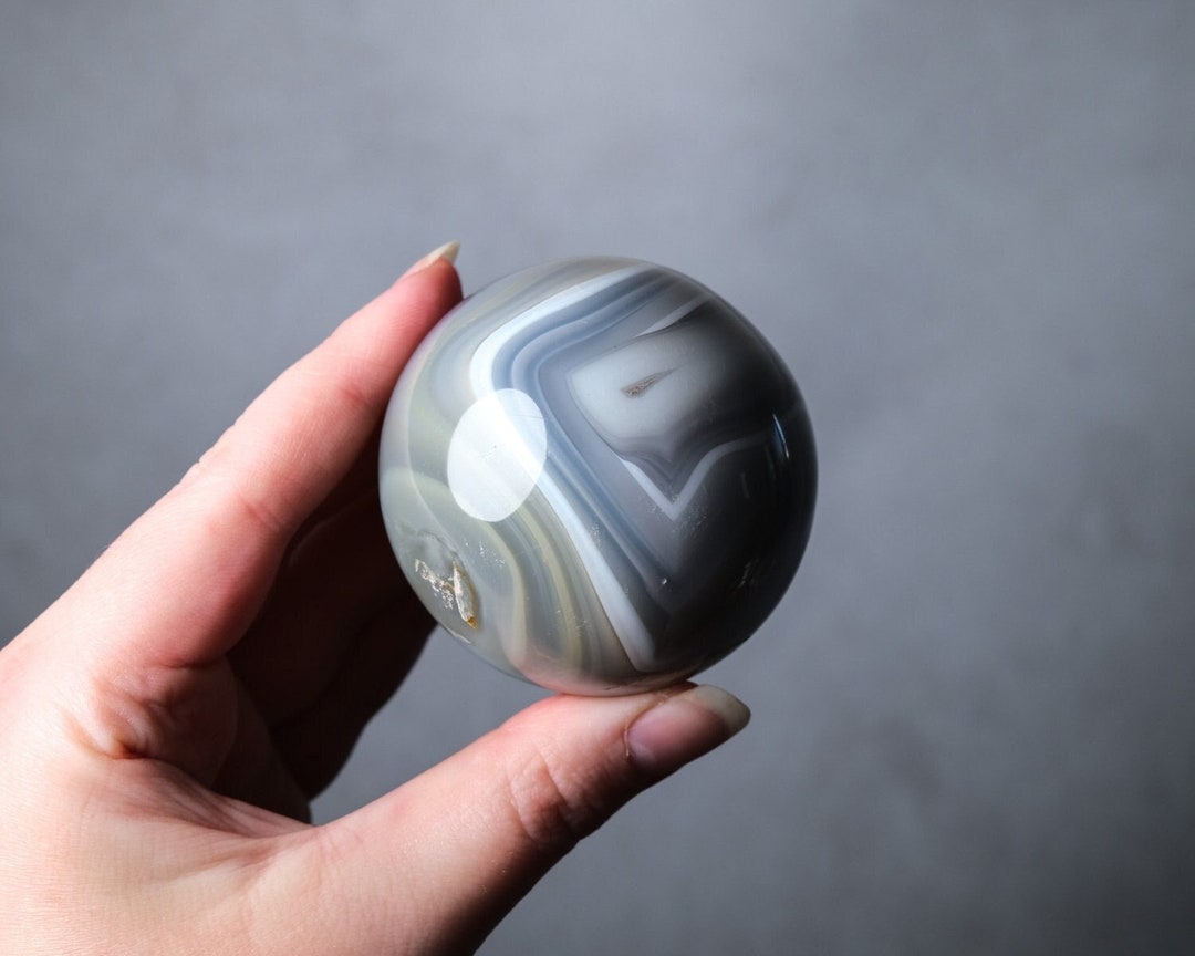 Banded Agate Sphere Striped Agate Crystal Sphere - Etsy