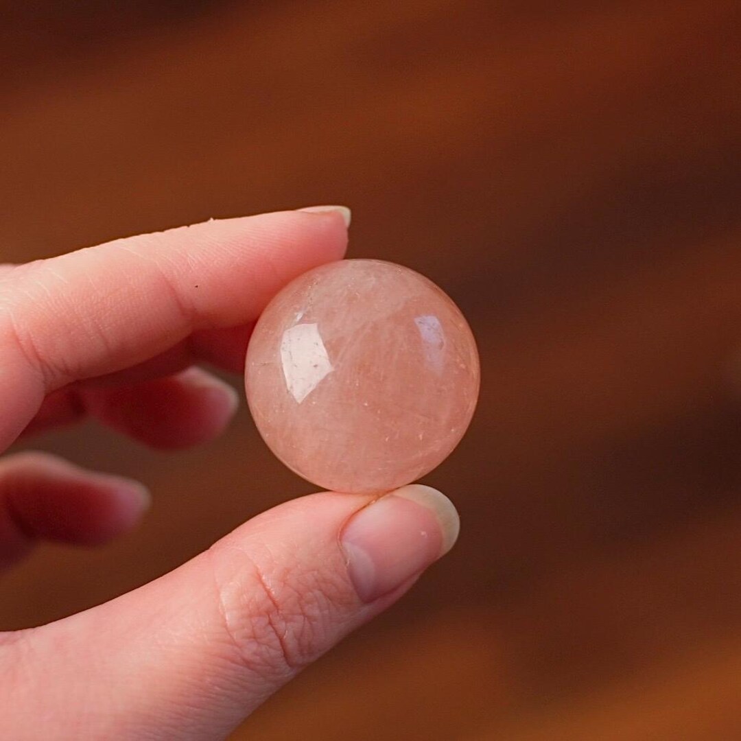 Peach Morganite Sphere | Pink Beryl | Pink Morganite Crystal Sphere - Etsy