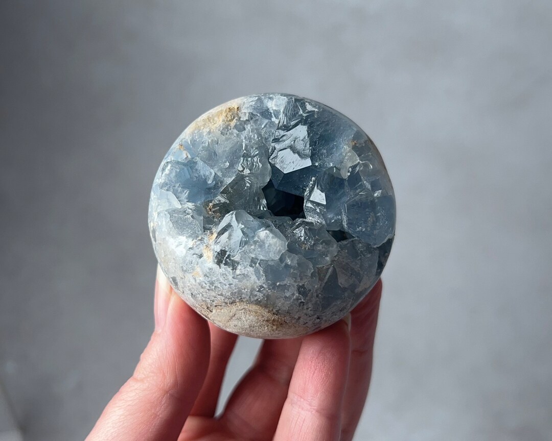 Blue Celestite Geode Sphere Celestite Sphere Cluster - Etsy
