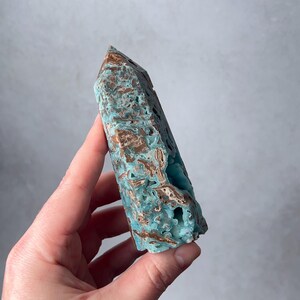 Druzy Hemimorphite Tower | Blue Botryoidal Hemimorphite Point - Etsy